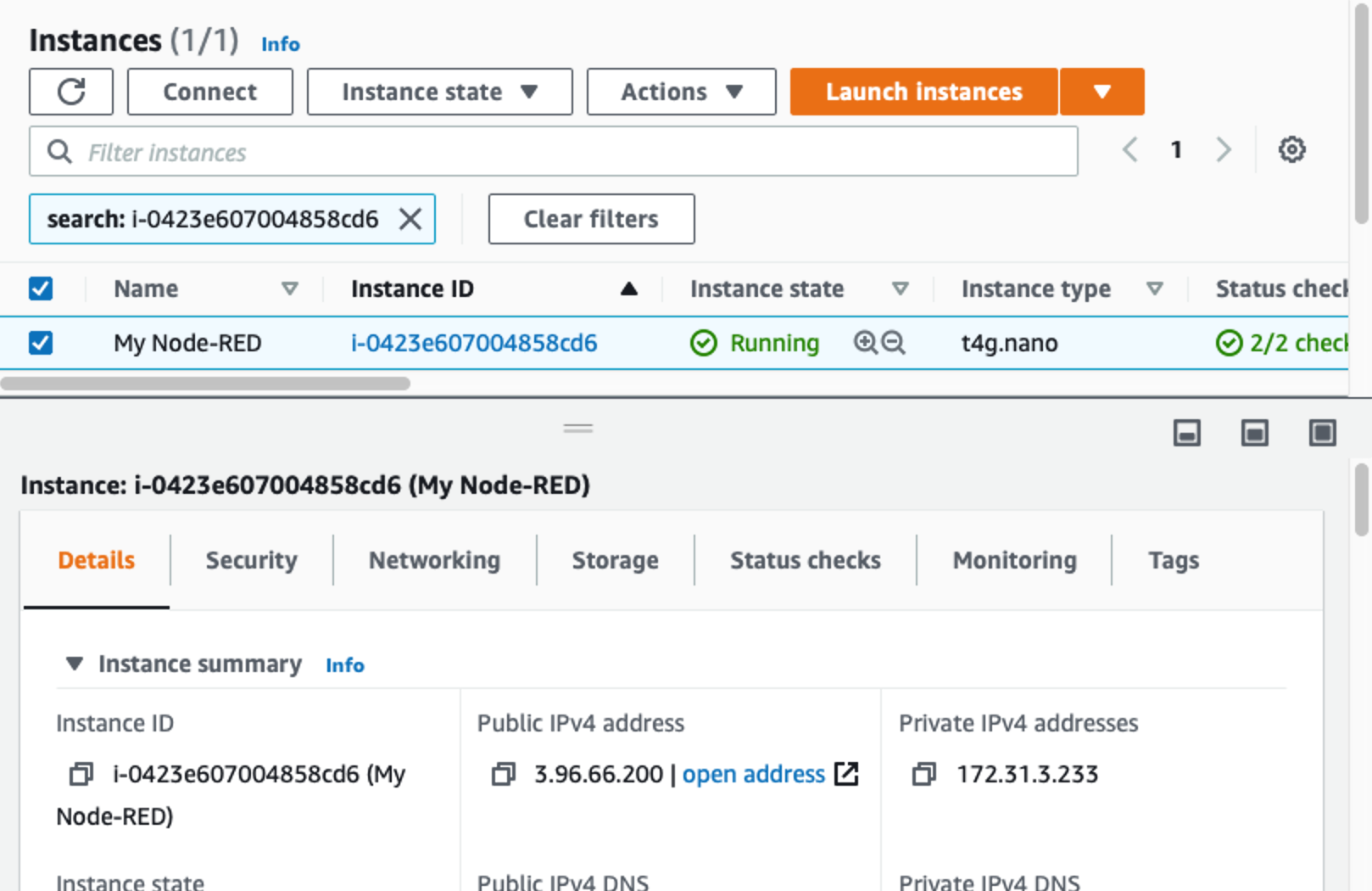 Setting up a Node-RED server on AWS – Define Database